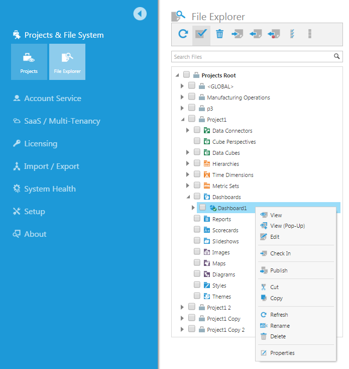 Manage projects and the file system | Administration | Documentation ...