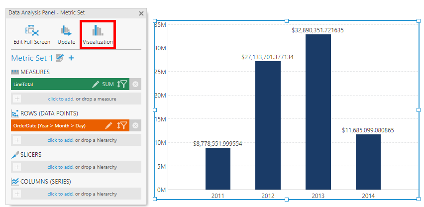 Setting up the visualization | Data Visualizations | Documentation ...