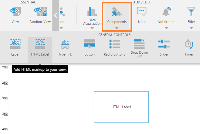 Using The Html Label Component Create And View Content Documentation Learning