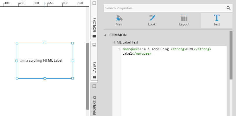 Using The Html Label Component Create And View Content Documentation Learning