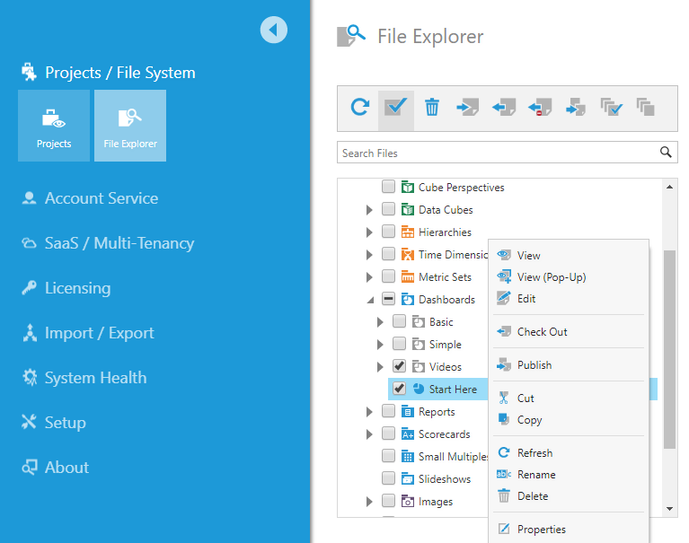 Manage projects and the file system | Administration, Configuration ...