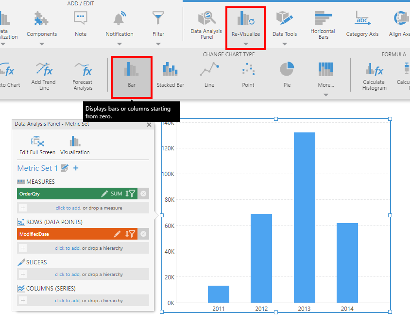 View data with a chart and drill down | How-To | Create & View Content | Documentation | Learning