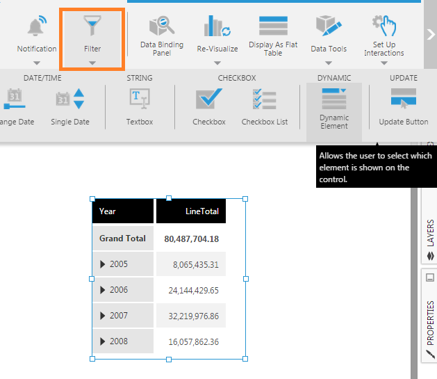 Adding A Dynamic Element Filter Filters Create And View Content Documentation Learning